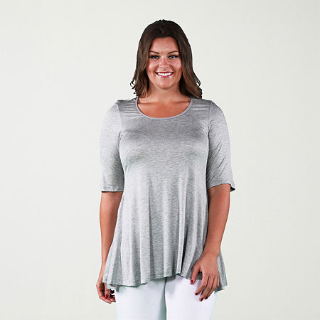 Click here for Plus Size 24/7 Comfort Apparel Elbow Sleeve Swing... prices