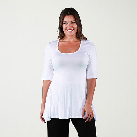 Click here for Plus Size 24/7 Comfort Apparel Elbow Sleeve Swing... prices