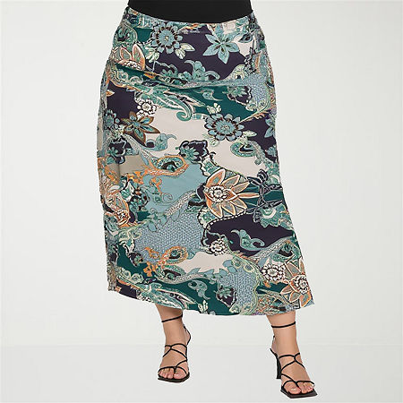 Click here for 24seven Comfort Apparel Plus Size Green Paisley Pr... prices