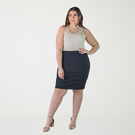 Click here for 24seven Comfort Apparel Plus Size Solid Color Elas... prices