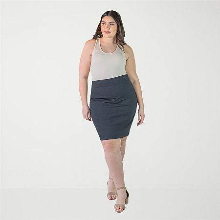 Click here for 24seven Comfort Apparel Plus Size Solid Color Elas... prices