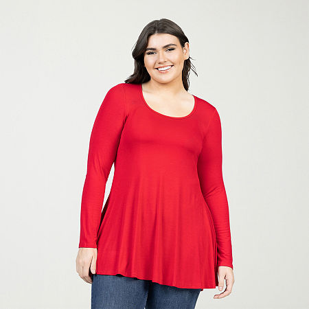 Click here for Plus Size 24/7 Comfort Apparel Long Sleeve Swing T... prices