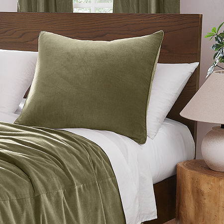 Click here for Brooklyn Loom Matte Cotton Velvet Euro Sham  One S... prices