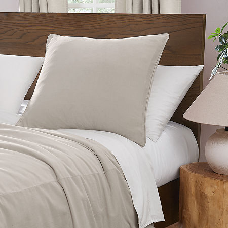 Click here for Brooklyn Loom Matte Cotton Velvet Euro Sham  One S... prices