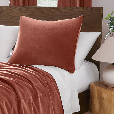 Click here for Brooklyn Loom Matte Cotton Velvet Euro Sham  One S... prices