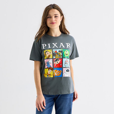 Click here for Pixar Boyfriend Tee Womens Juniors Crew Neck Short... prices
