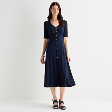 Click here for MSK Womens Short Sleeve Midi Fit + Flare Dress  Sm... prices