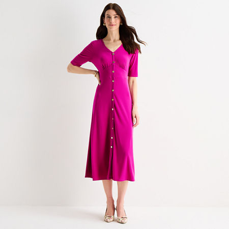 Click here for MSK Womens Short Sleeve Midi Fit + Flare Dress  X-... prices