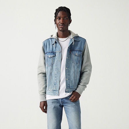 Click here for Levis Mens Hybrid Hoodie Non-Stretch Denim Trucker... prices