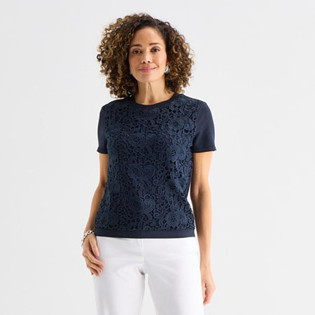 Click here for Liz Claiborne Womens Crew Neck Short Sleeve Pullov... prices