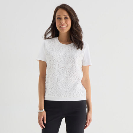 Click here for Liz Claiborne Womens Crew Neck Short Sleeve Pullov... prices