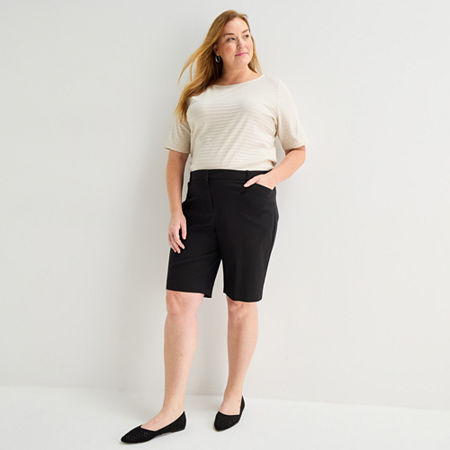 Click here for Liz Claiborne Womens Plus Pull-On Short  18w  Blac... prices
