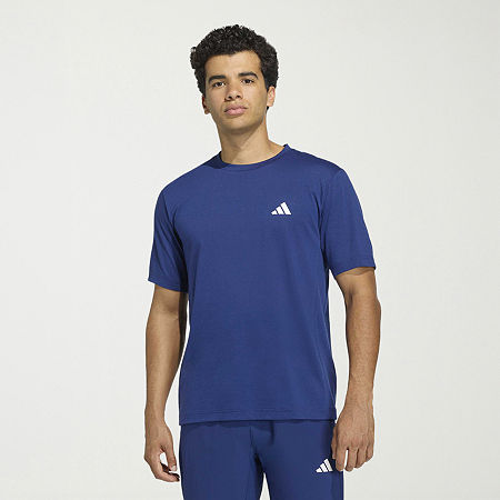 adidas Mens Workout Essentials Crewneck T-Shirt - Dark Blue