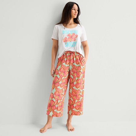 Click here for Sleep Chic Poplin Pajama Capri Pant  X-small  Pink prices