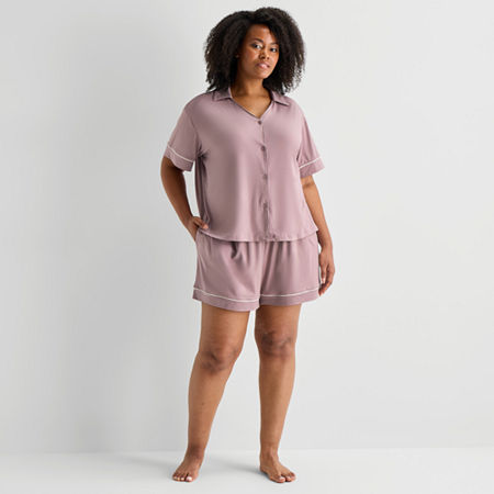 Click here for Ambrielle Womens Short Sleeve 2-pc. Plus Pajama Se... prices