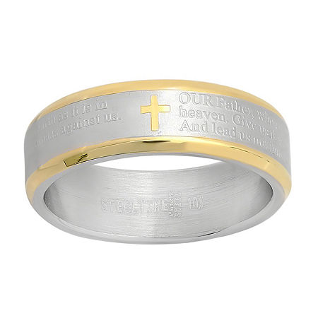 Click here for Steeltime Mens 6MM 18K Gold Stainless Steel Band... prices