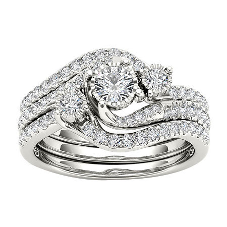 Click here for Love Lives Forever Womens 3/4 CT. T.W. Natural Whi... prices