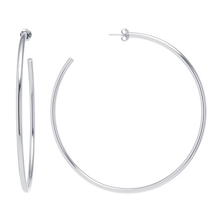 Click here for Sterling Silver Round 86 MM Hoop Earrings  One Siz... prices