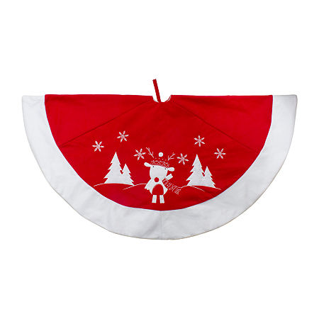 Click here for 48 Red and White Winter Reindeer Embroidered Chris... prices
