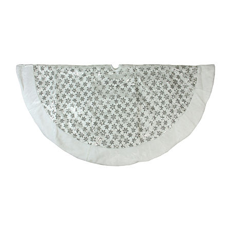 Click here for 60 White and Silver Sequin Snowflake Christmas Tre... prices