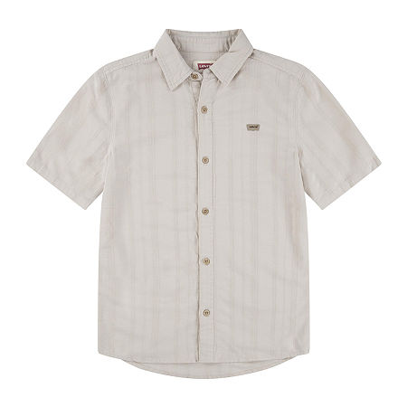 Click here for Levis Big Boys Textured Striped Shirt - Oatmeal prices