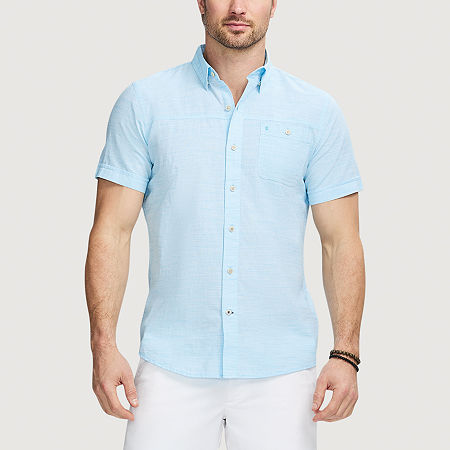 Click here for IZOD Dockside Chambray Mens Short Sleeve Regular F... prices