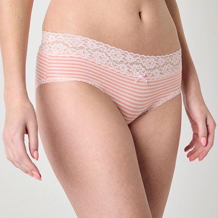 Click here for Arizona Body Cotton with Lace Hipster Panty  Large... prices