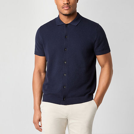 Click here for mutual weave Mens Short Sleeve Regular Fit Button-... prices