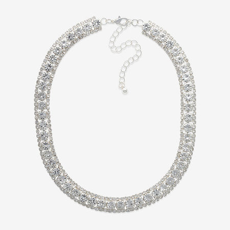 Click here for Bijoux Bar Womens Glass 11 Inch Choker Necklace  O... prices