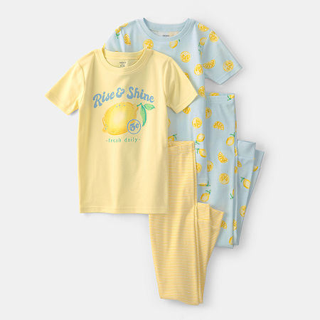Click here for Carters Girls Round Neck Short Sleeve 4-pc. Pajama... prices