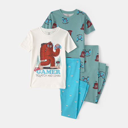 Click here for Carters Boys Round Neck Short Sleeve 4-pc. Pajama... prices