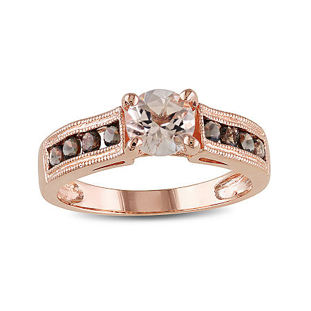 Click here for Genuine Morganite and Smoky Quartz 14K Rose Gold O... prices
