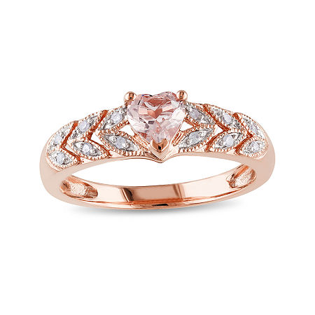 Click here for Genuine Morganite and Diamond-Accent 10K Rose Gold... prices