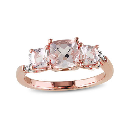 Click here for Genuine Morganite and Diamond-Accent 3-Stone Ring... prices