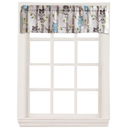 Click here for Hoot Owl Print Semi-Sheer Rod Pocket Kitchen Curta... prices