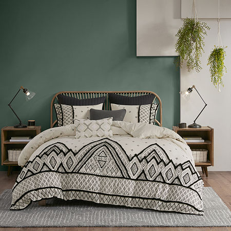 Ink+Ivy Marta Cotton 3-Pc. Duvet Cover Set  Full/Queen - Natural