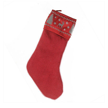 Click here for 20 Red Alpine Chic Reindeer Christmas Stocking  On... prices