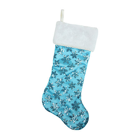 Click here for 20.5 Ice Palace Blue Sequin Snowflake Christmas St... prices