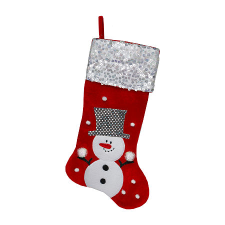 Click here for 20.5 Red and White Snowman Embroidered Christmas S... prices