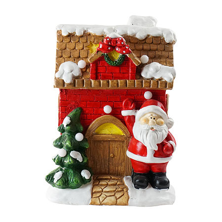 Click here for 16 Red LED Lighted House with Santa Musical Christ... prices