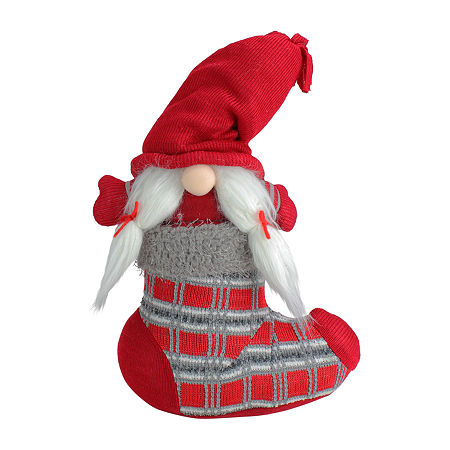 Click here for 14.5 Red and Gray Isolde Gnome in Christmas Stocki... prices