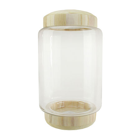 Click here for 13.5 Clear and Beige Round Container with Base  On... prices