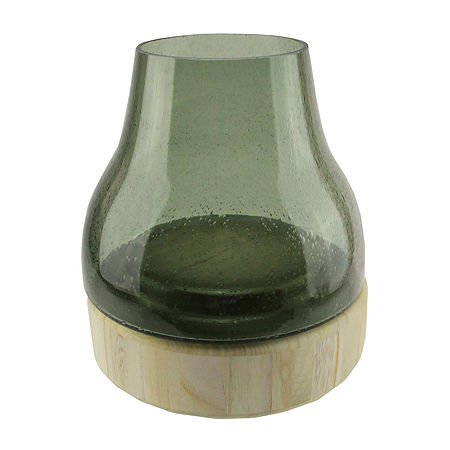 Click here for 9.75 Storm Gray Bubble Glass Pillar Candle Holder... prices