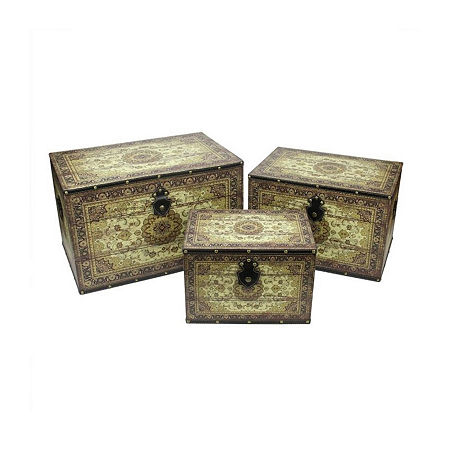 Click here for Set of 3 Oriental-Style Brown and Cream Earth Tone... prices