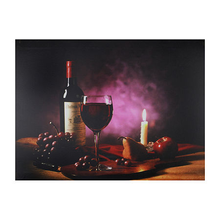 Click here for Purple LED Lighted Flickering Wine and Candle Wall... prices