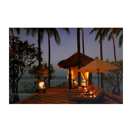 Click here for LED Lighted Tiki Hut Relaxation Scene Canvas Wall... prices