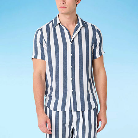 Click here for Endless Summer Striped Swim Shirt  Small  Blue prices