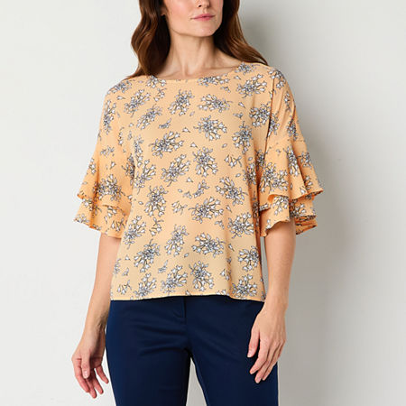 Click here for Liz Claiborne Womens Round Neck Elbow Sleeve Blous... prices