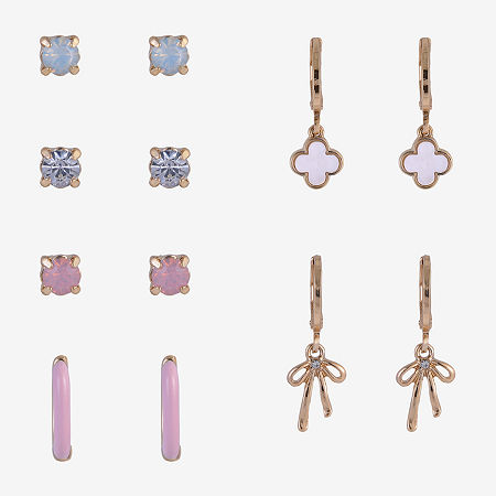 Click here for Arizona Womens Bow 6 Pair Earring Set  One Size  P... prices