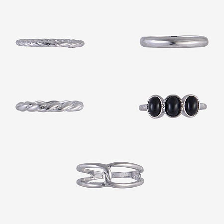 Click here for Arizona Womens Oval Ring Set  One Size  Black prices